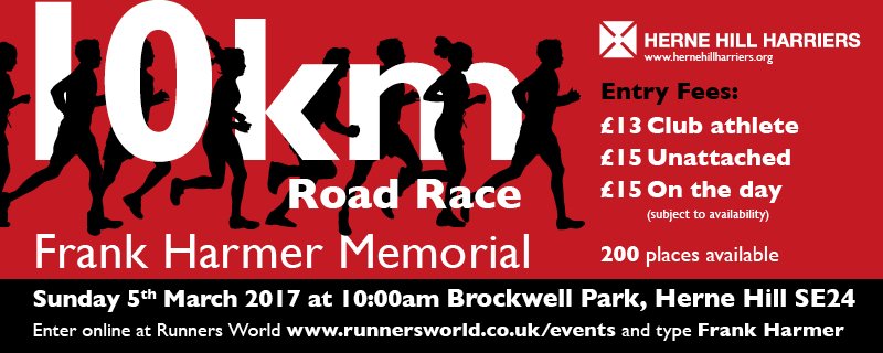 Frank Harmer 10km road race, Brockwell Park, Mar 5 | Inside Croydon