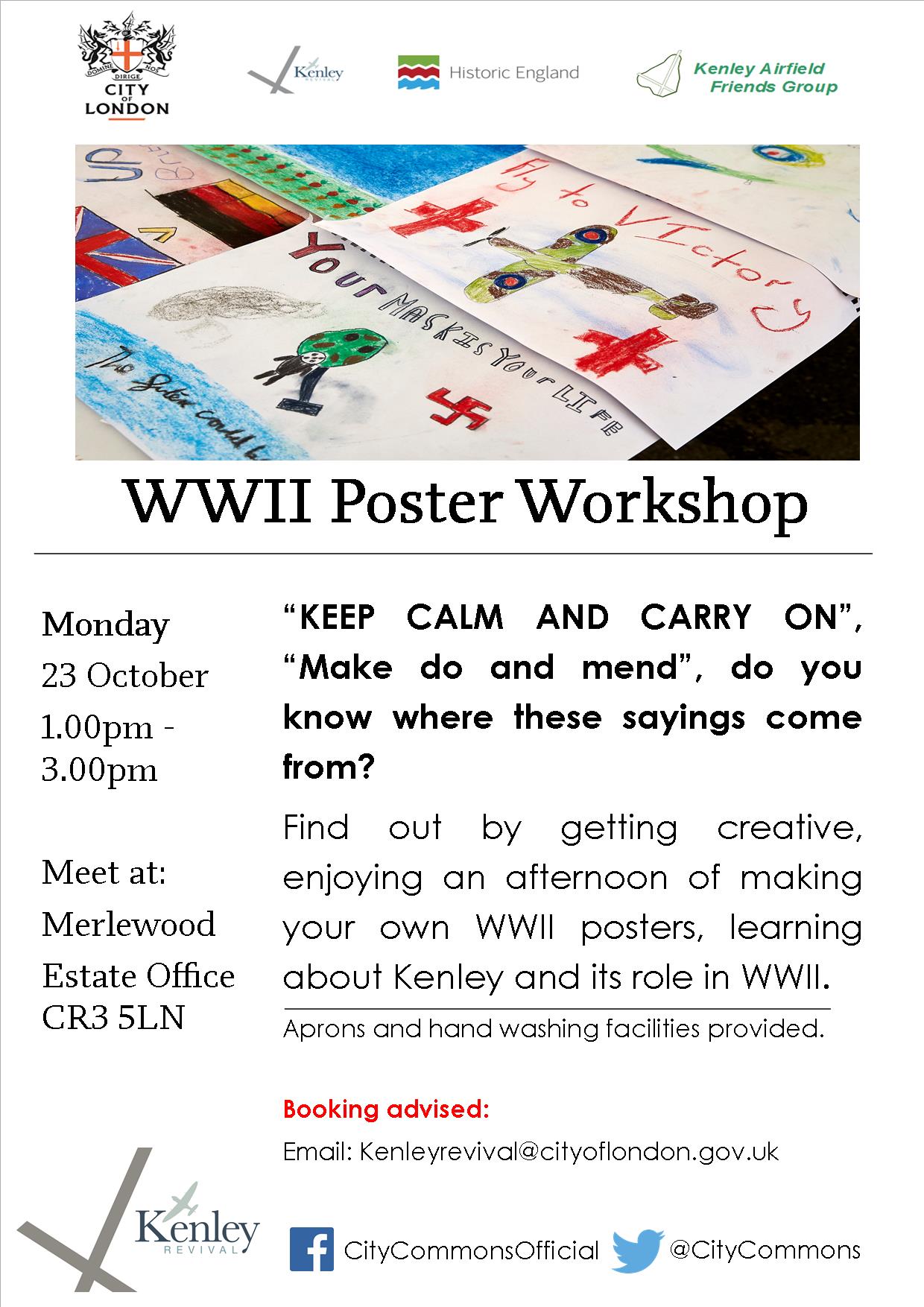 World War II poster workshop, Kenley Airfield, Oct 23 | Inside Croydon