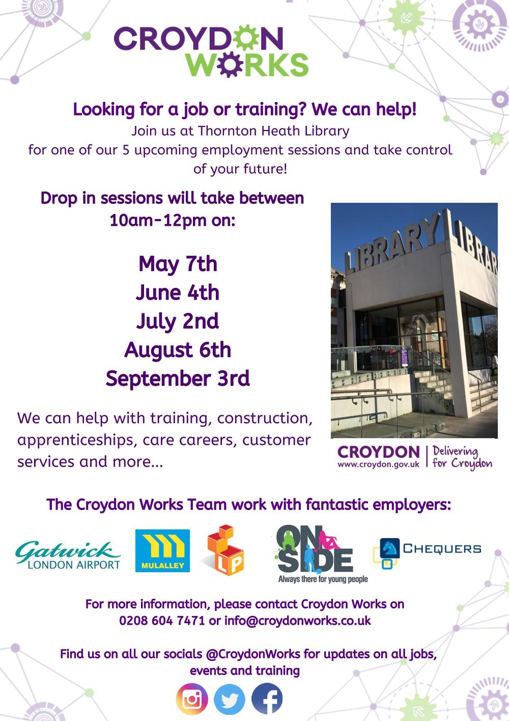 Croydon Works drop-in sessions, Thornton Heath, from May 7 | Inside Croydon