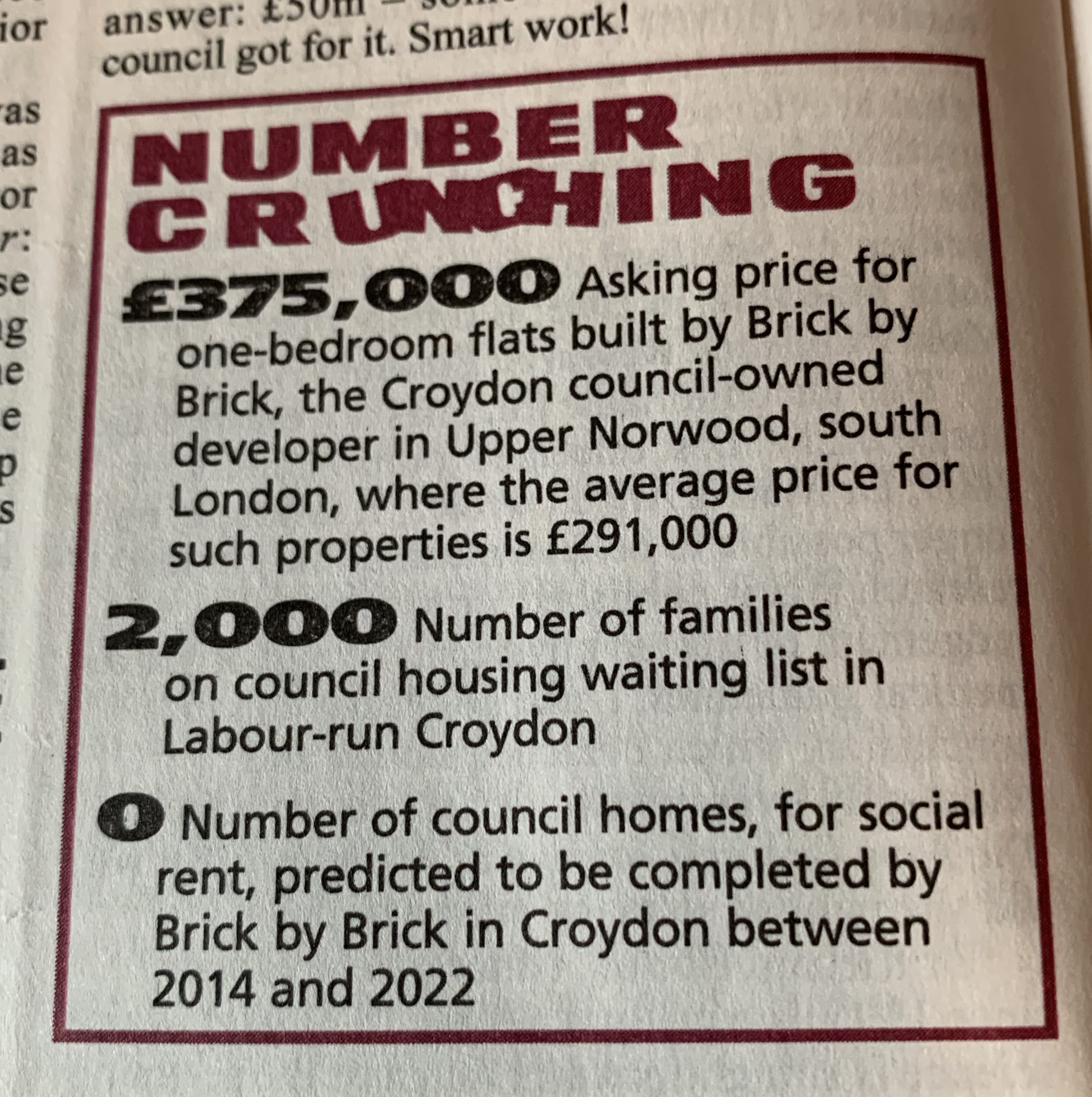 Croydon Council, which has built no council homes since 2014, is now ...