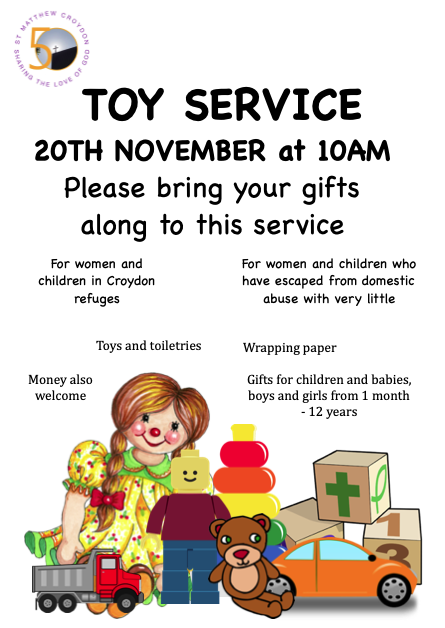 St Matthew’s Church Toy Service, Chichester Road, Nov 20 | Inside Croydon