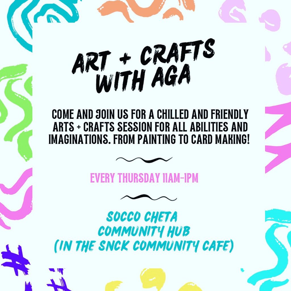 Arts and Crafts with Aga, Socco Cheta Hub every Thursday | Inside Croydon