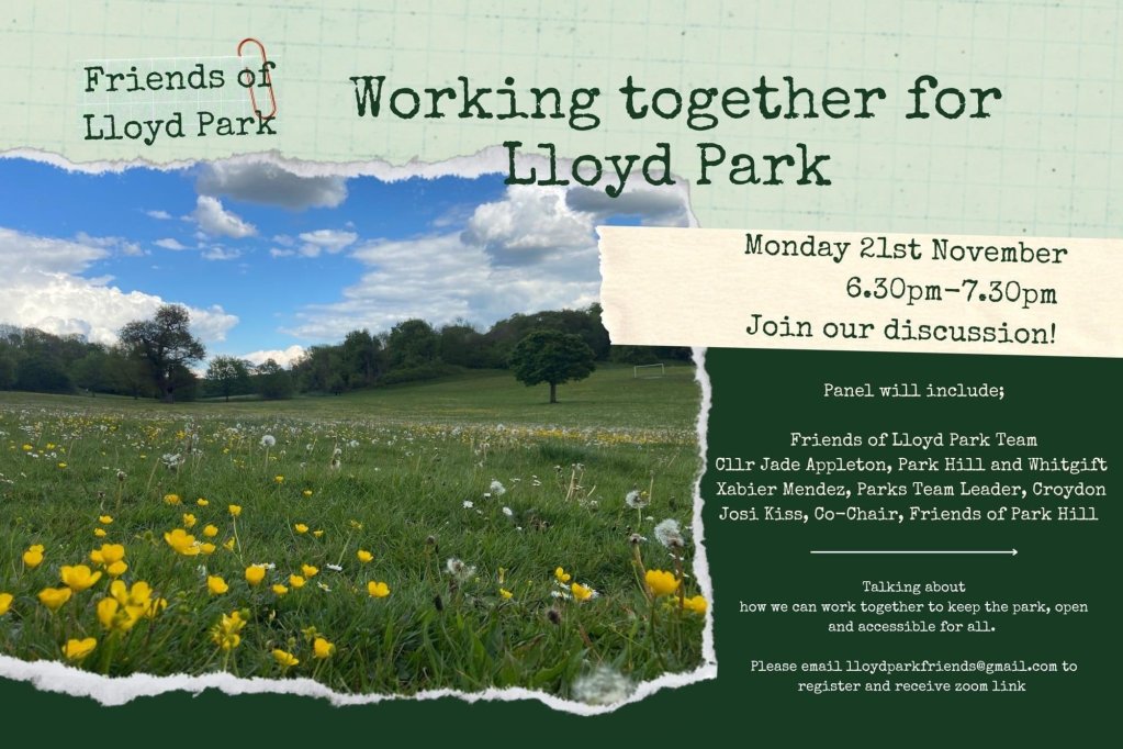 Working together for Lloyd Park zoom meeting, Nov 21 | Inside Croydon