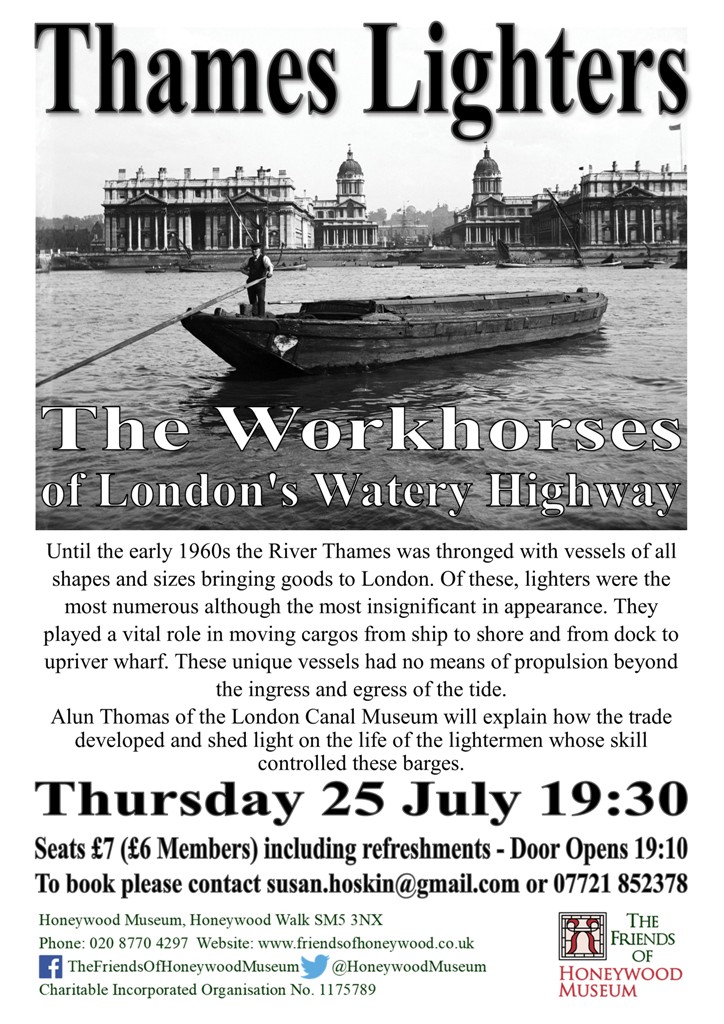 Thames Lighters, history talk, Honeywood Museum, Jul 25 | Inside Croydon