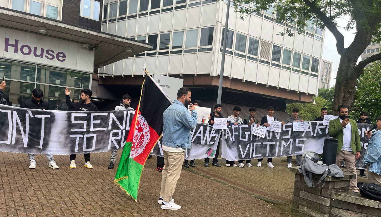 More than 100 Afghans in Croydon protest against deportations | Inside ...