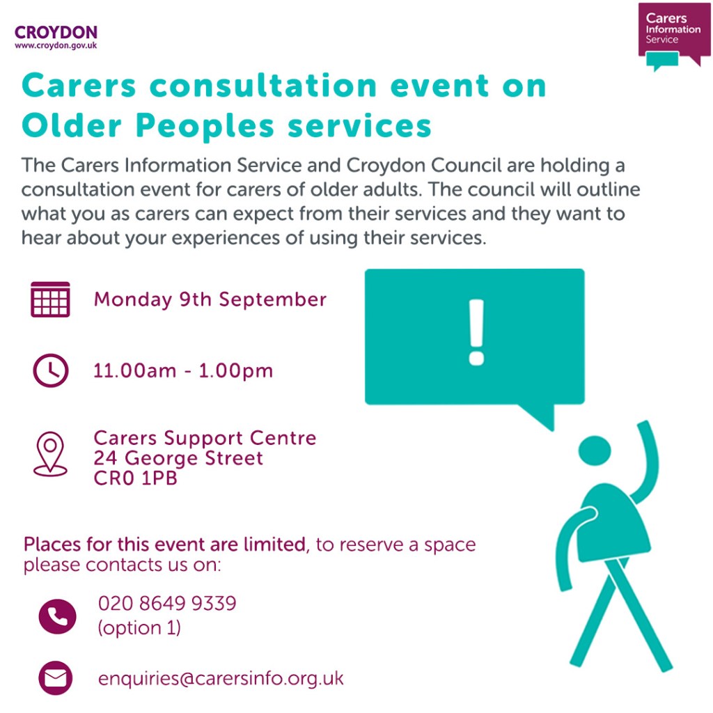 Council carers’ consultation event, George Street, Sep 9 | Inside Croydon