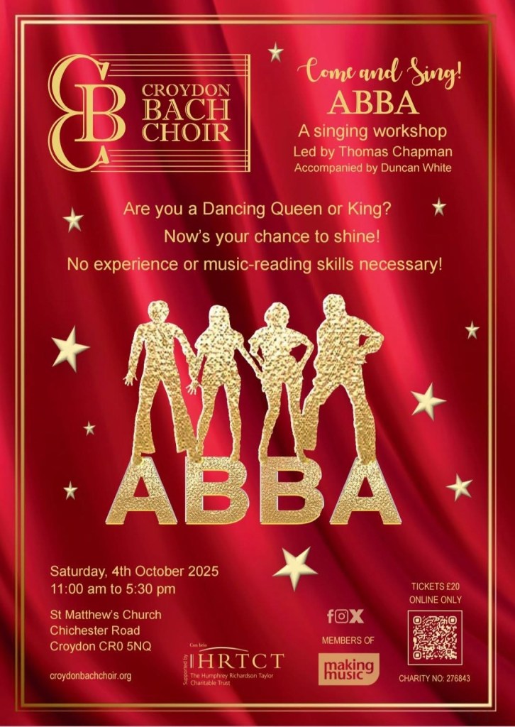 Mamma Mia! Croydon Bach Choir’s Abba workshop, Oct 4 | Inside Croydon