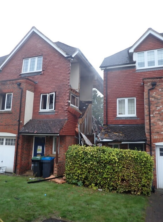 Two floors of house collapse after fire in Purley cul de sac | Inside ...